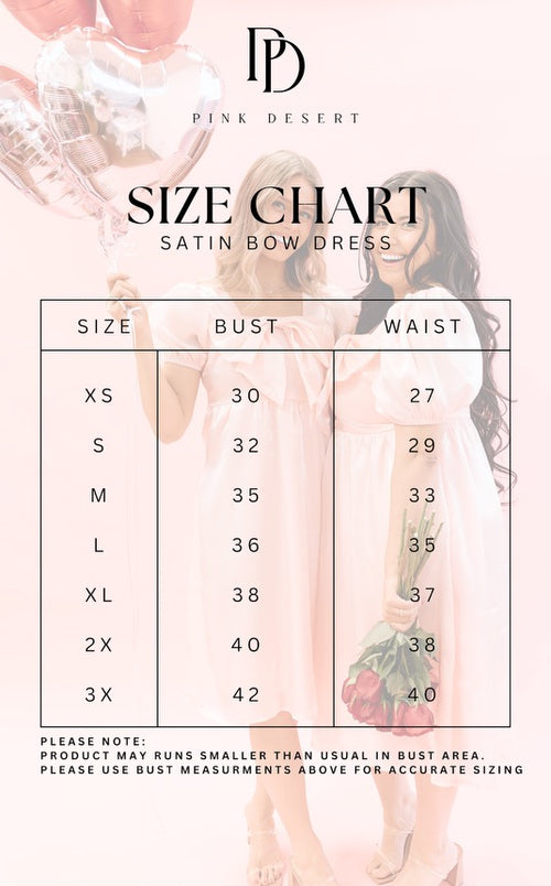 SIZE CHART – Pink Desert